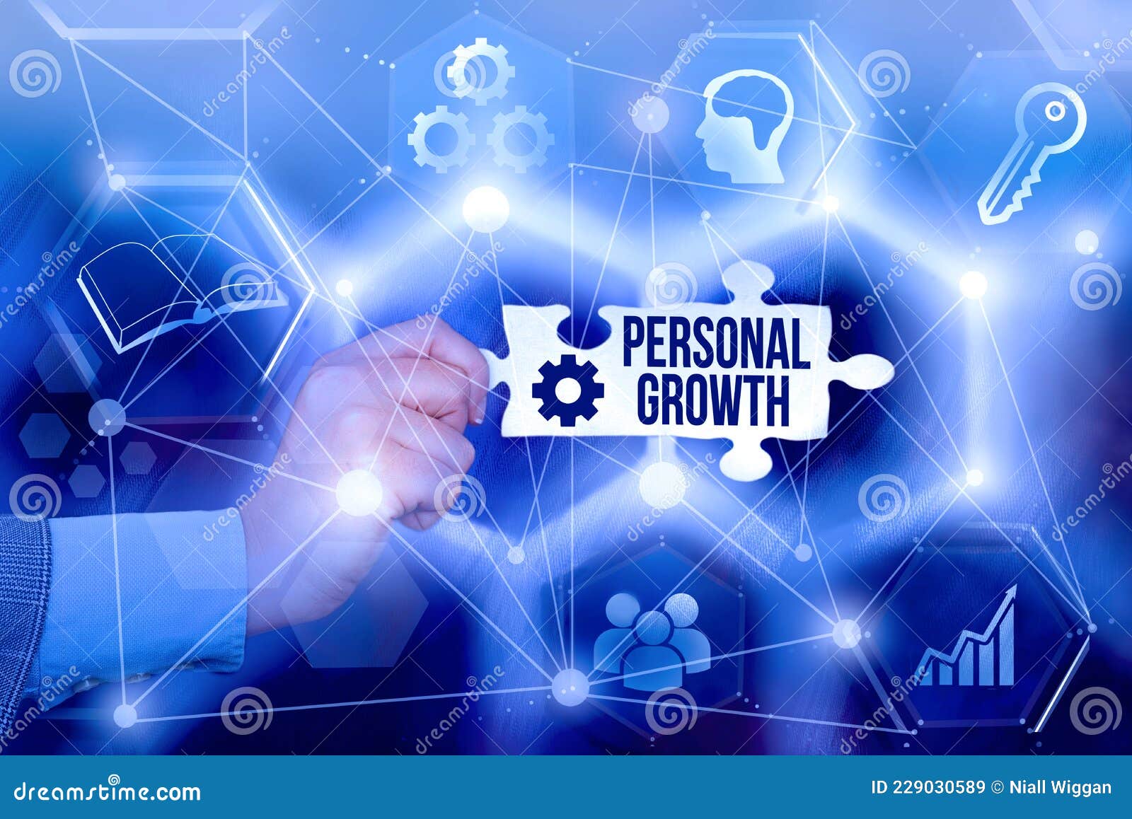 Writing Displaying Text Personal Growth. Internet Concept Ongoing ...