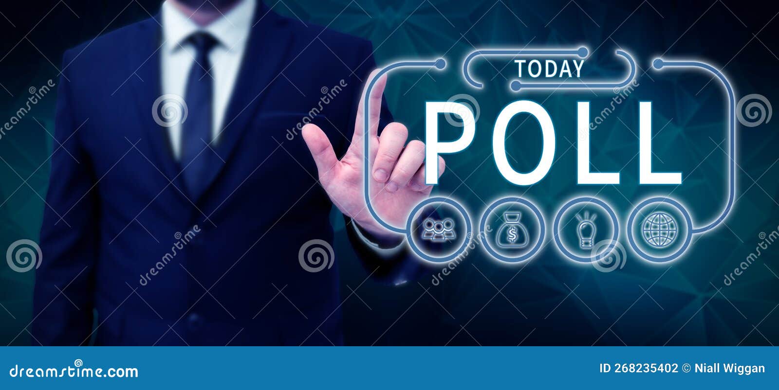 Conceptual Display Poll. Internet Concept Record of the Number of Votes ...