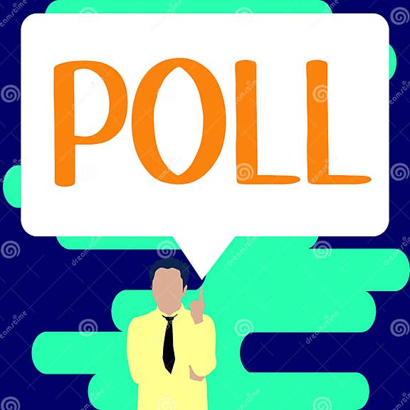 Writing Displaying Text Poll. Business Idea Record of the Number of ...