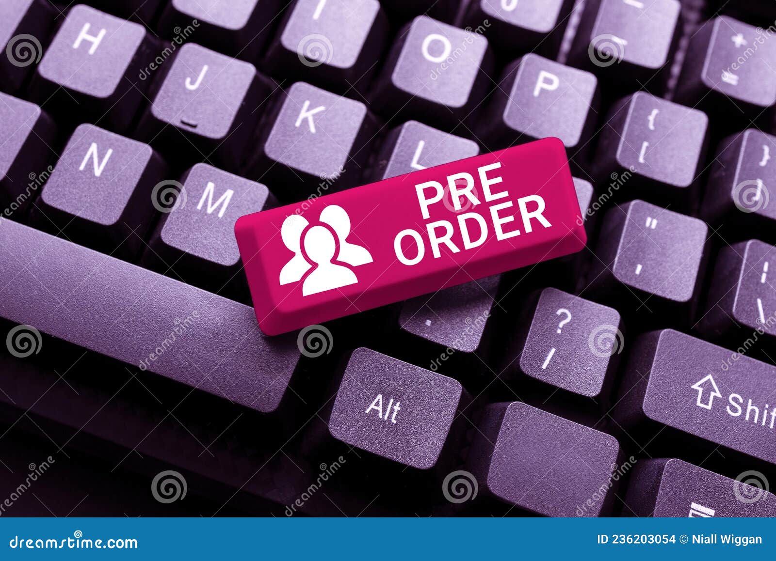 Writing Displaying Text Pre Order. Word for an Order for a Product ...