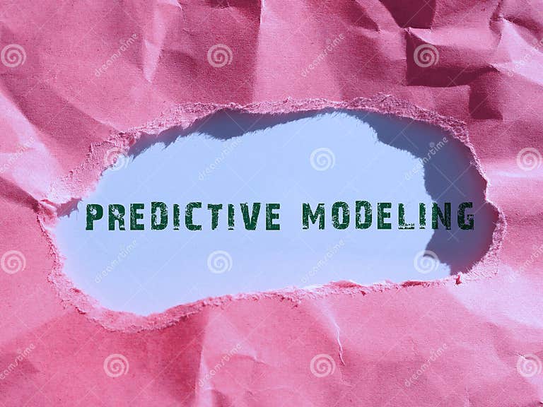 Writing Displaying Text Predictive Modeling. Business Concept ...