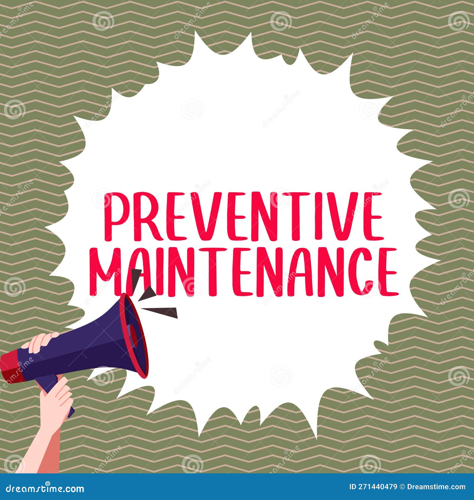 Text Sign Showing Preventive Maintenance. Word for Avoid Breakdown Done ...