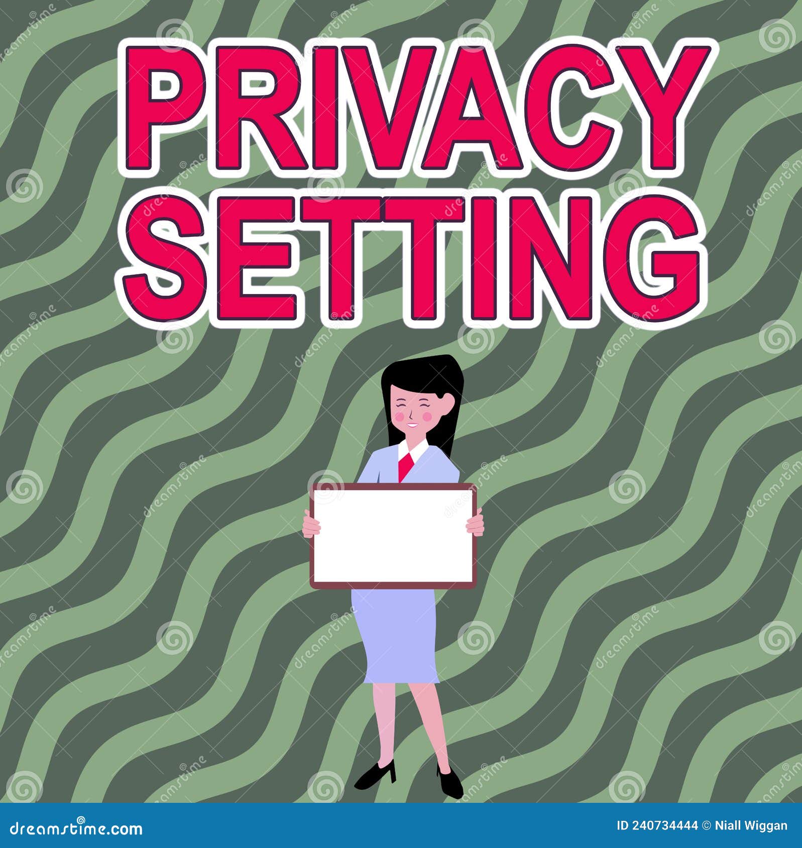 Writing Displaying Text Privacy Setting. Internet Concept Limit the ...