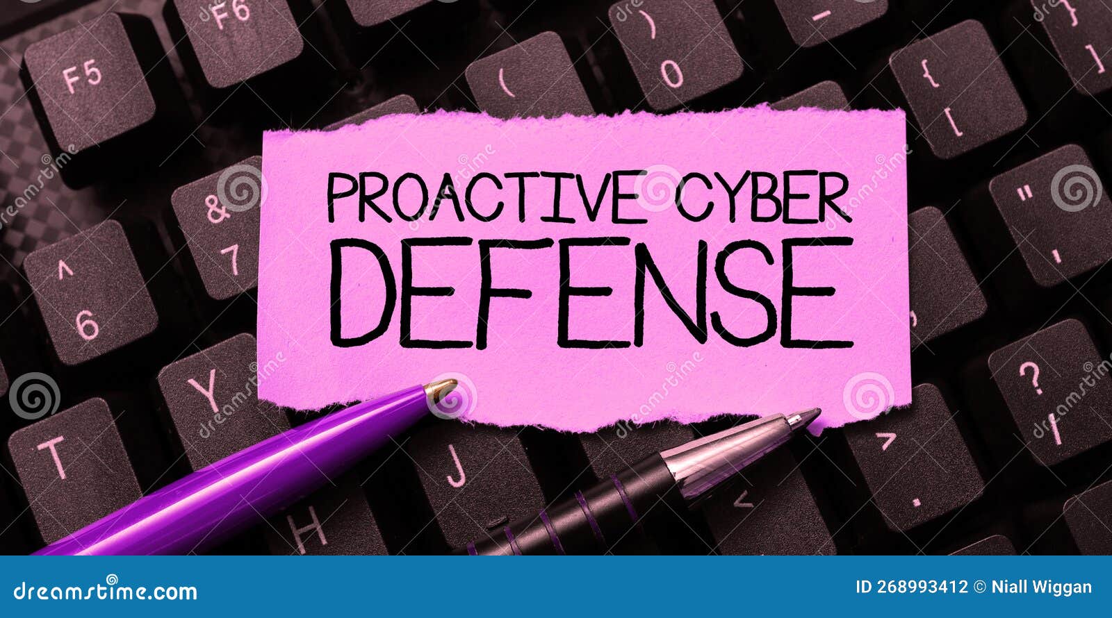 Writing Displaying Text Proactive Cyber Defense. Concept Meaning Acting ...