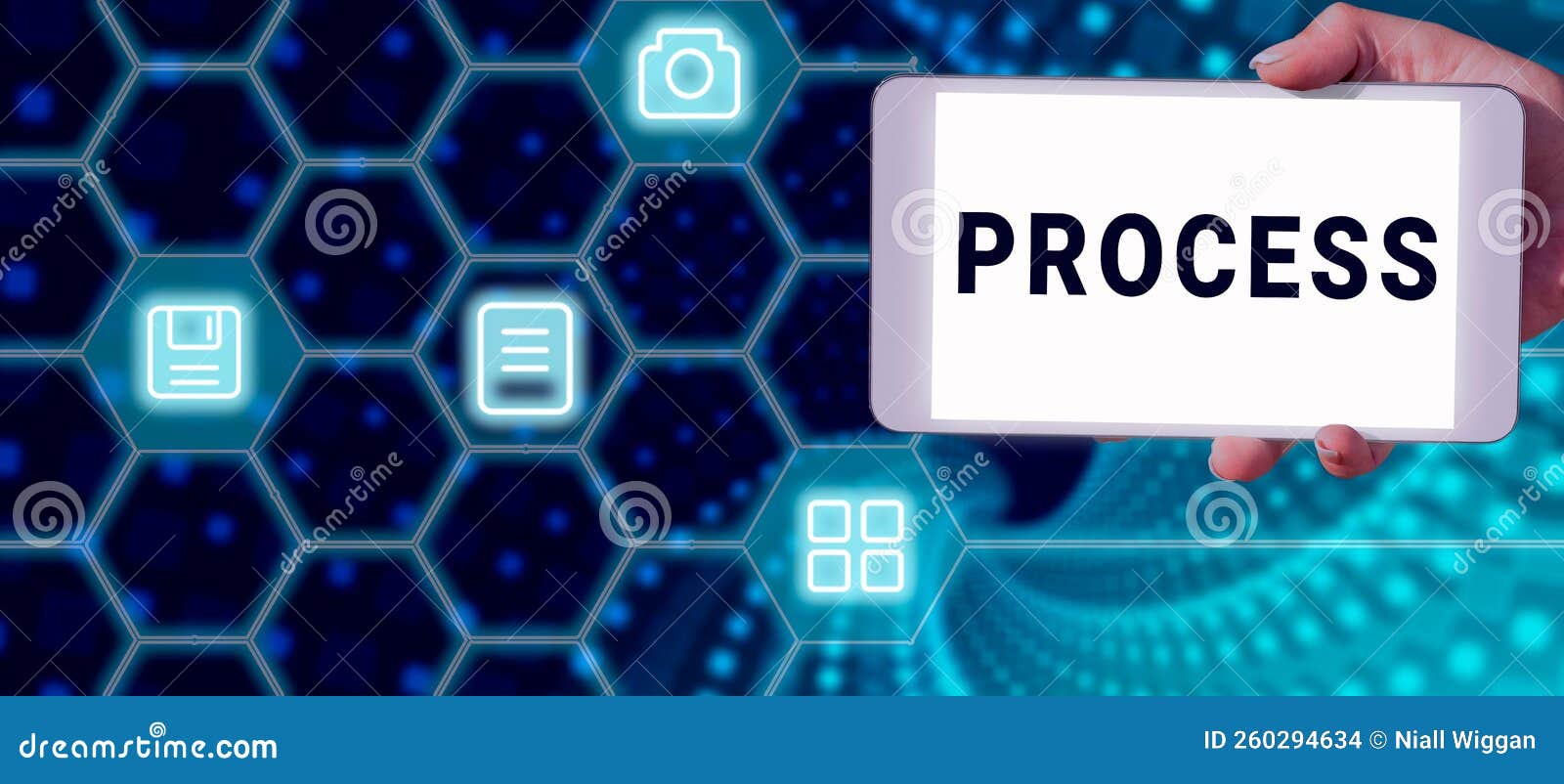 Text Caption Presenting Process. Business Overview Series of ...