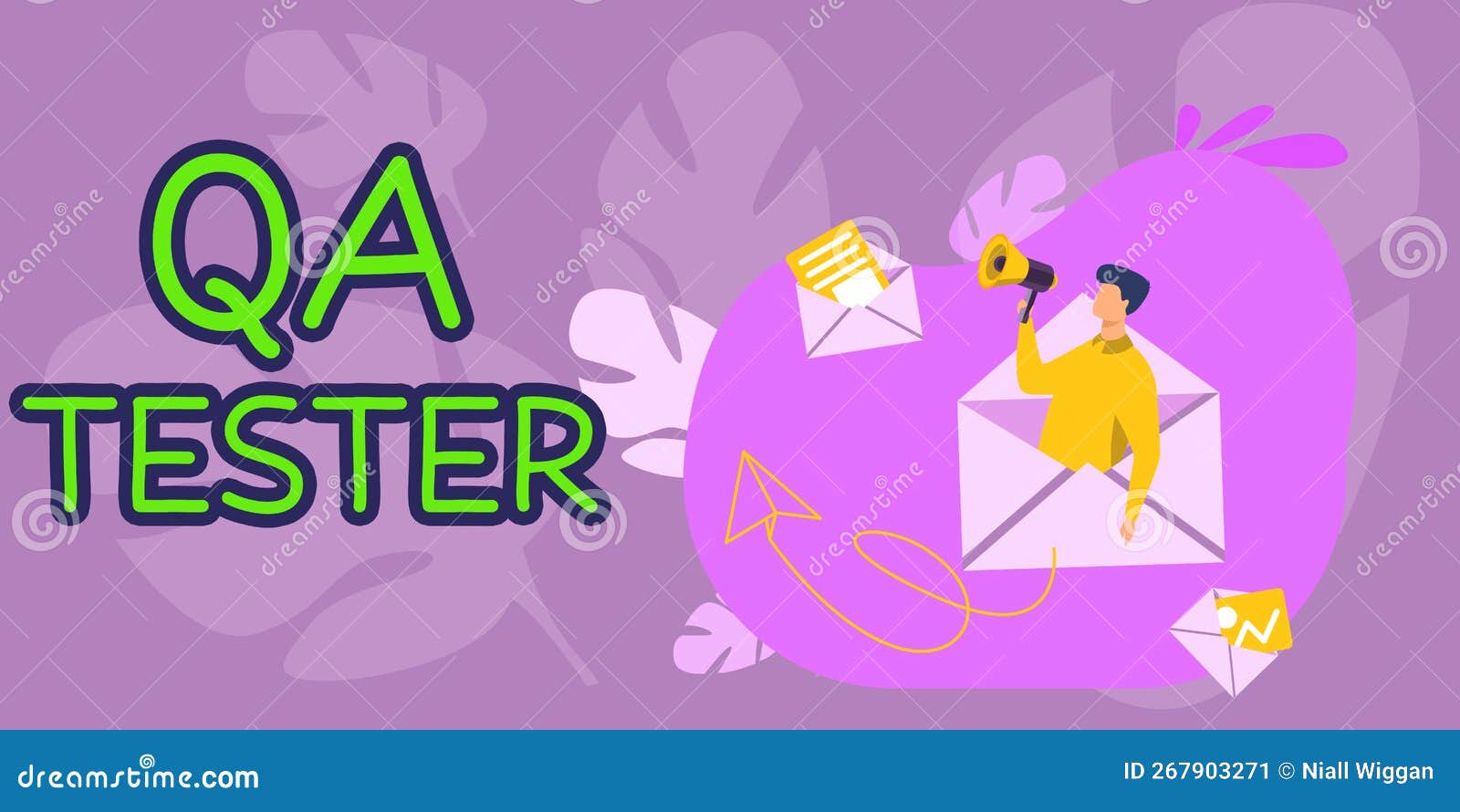 Writing Displaying Text Qa Tester Word Written On Quality Assurance Of