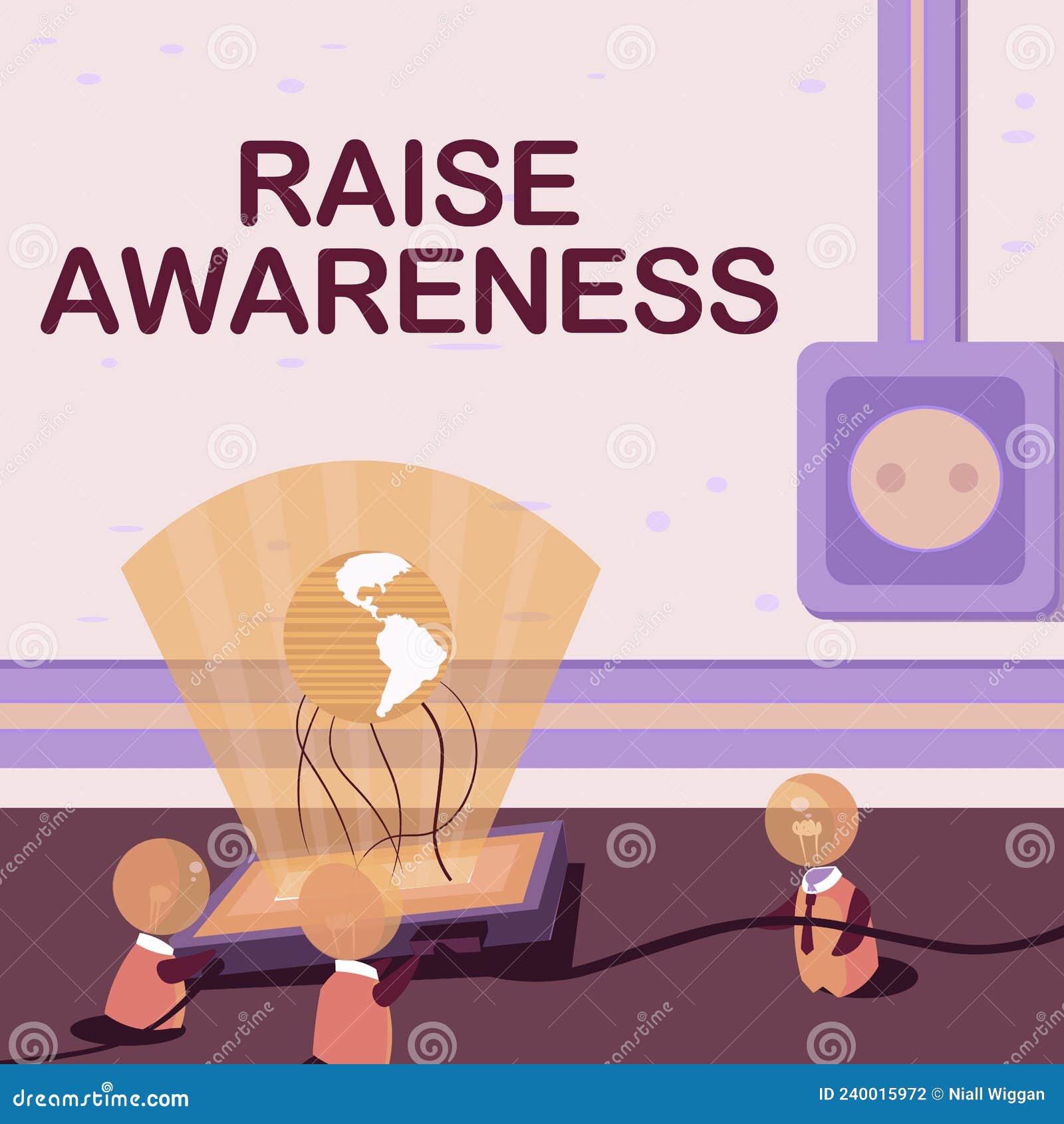 Writing Displaying Text Raise Awareness. Word for Creating a Specific ...