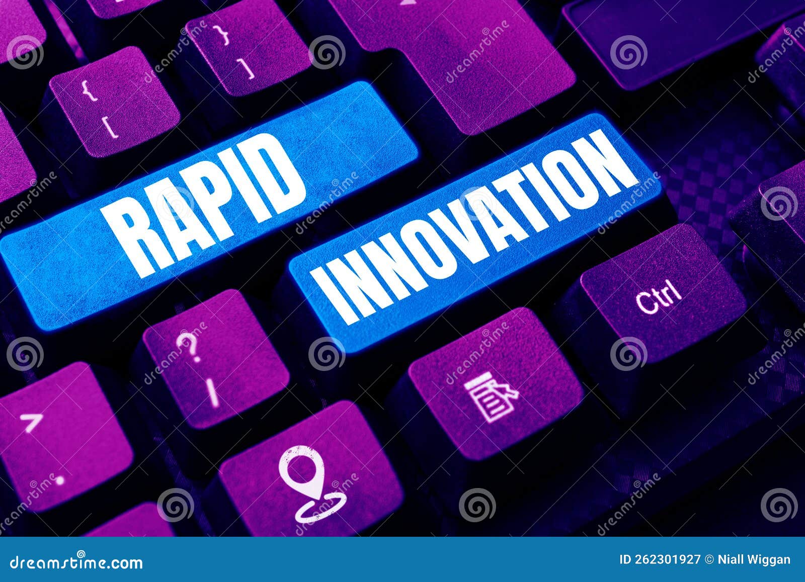 Writing Displaying Text Rapid Innovation. Internet Concept ...