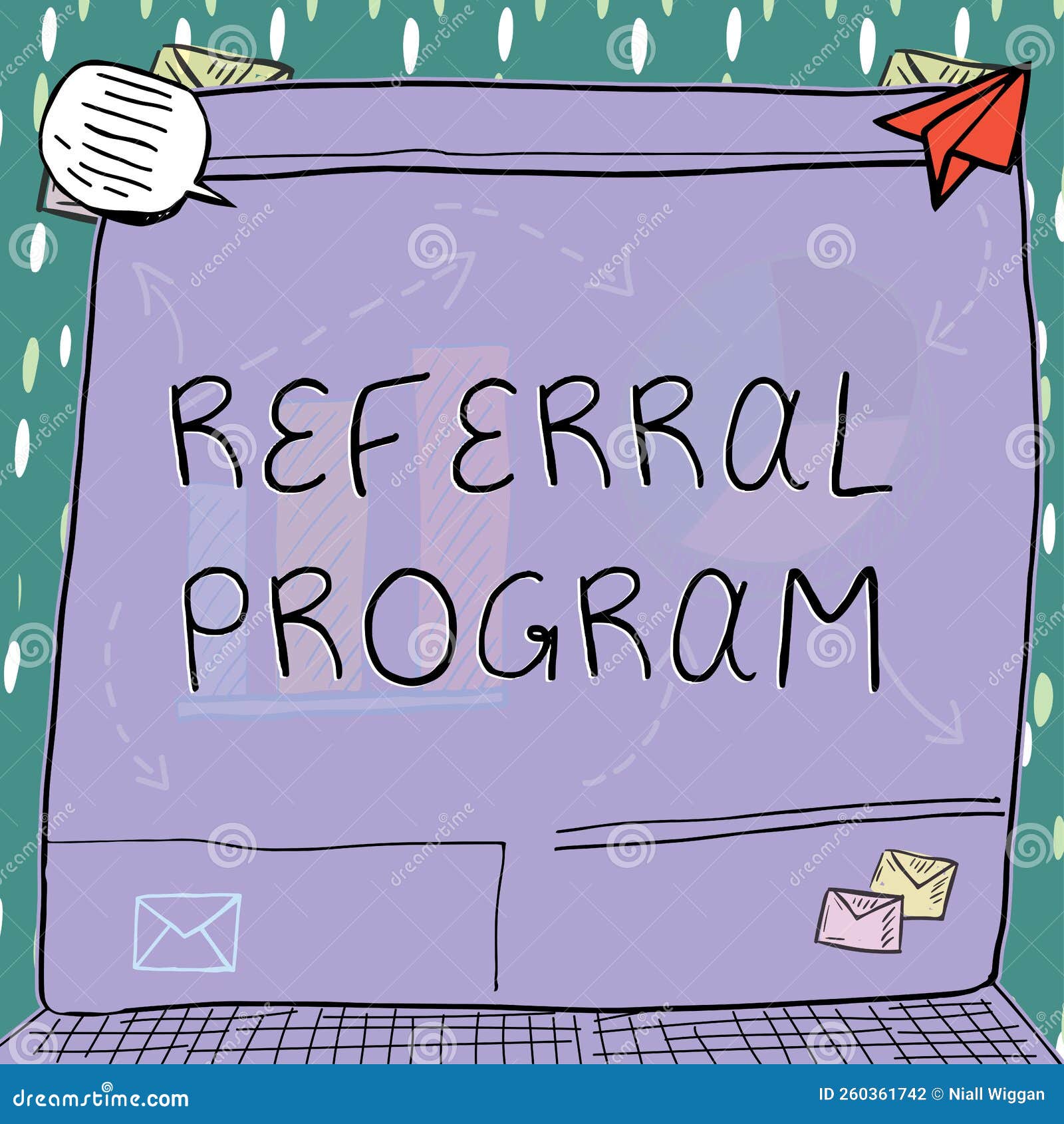 Writing Displaying Text Referral Program. Internet Concept Parking ...