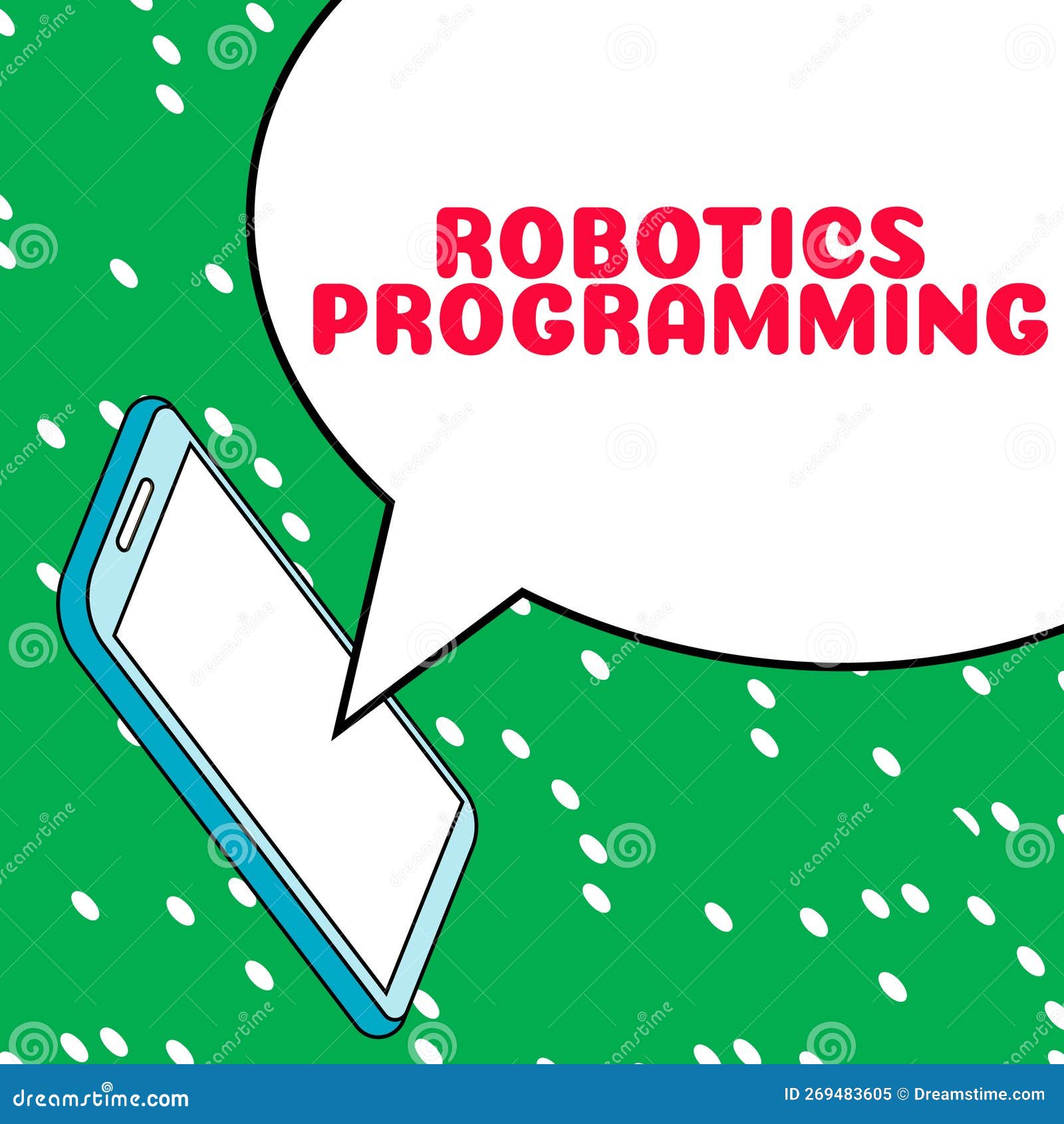 Writing Displaying Text Robotics Programming Concept Meaning Software That Used To Perform