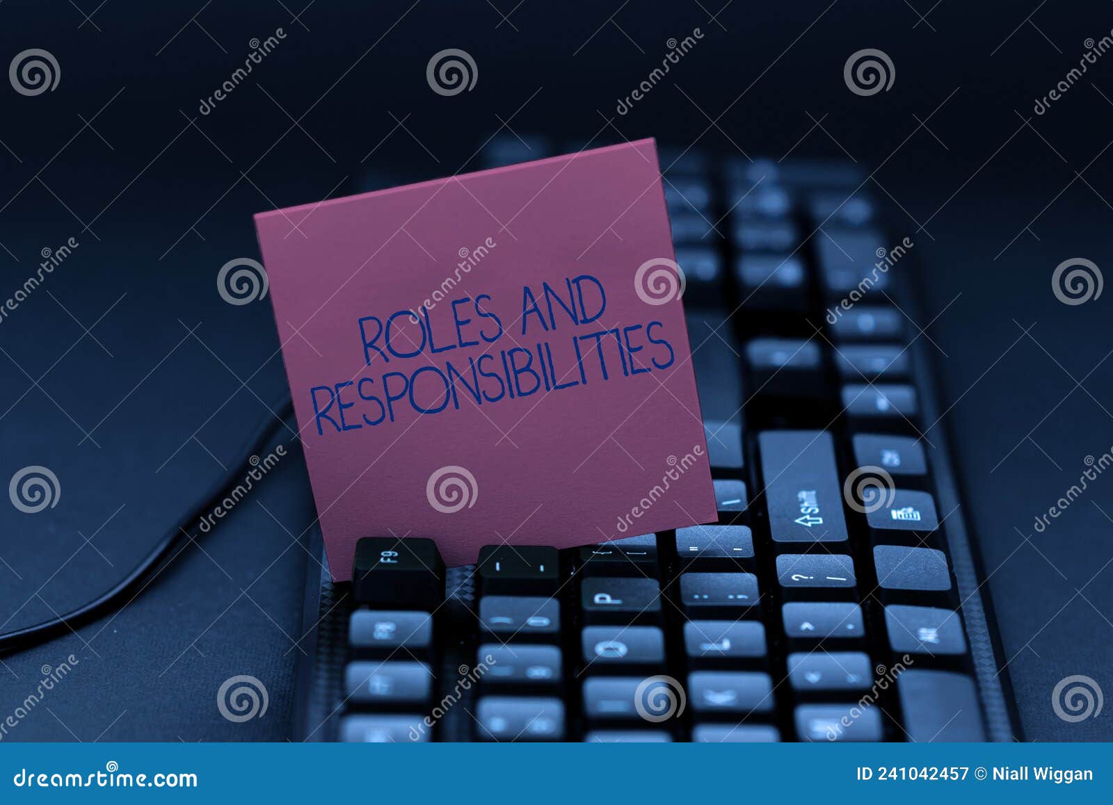 Handwriting Text Roles and Responsibilities. Conceptual Photo Business ...