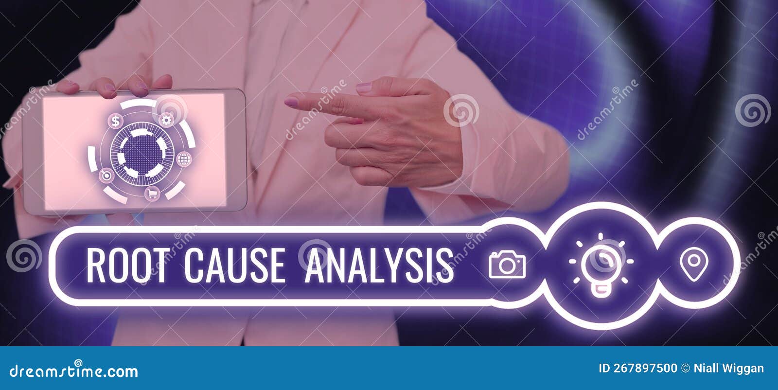 Hand Writing Sign Root Cause Analysis. Business Overview Method of Problem Solving Identify ...