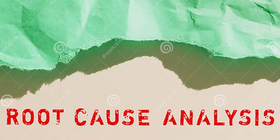 Writing Displaying Text Root Cause Analysis. Business Showcase Method of Problem Solving ...
