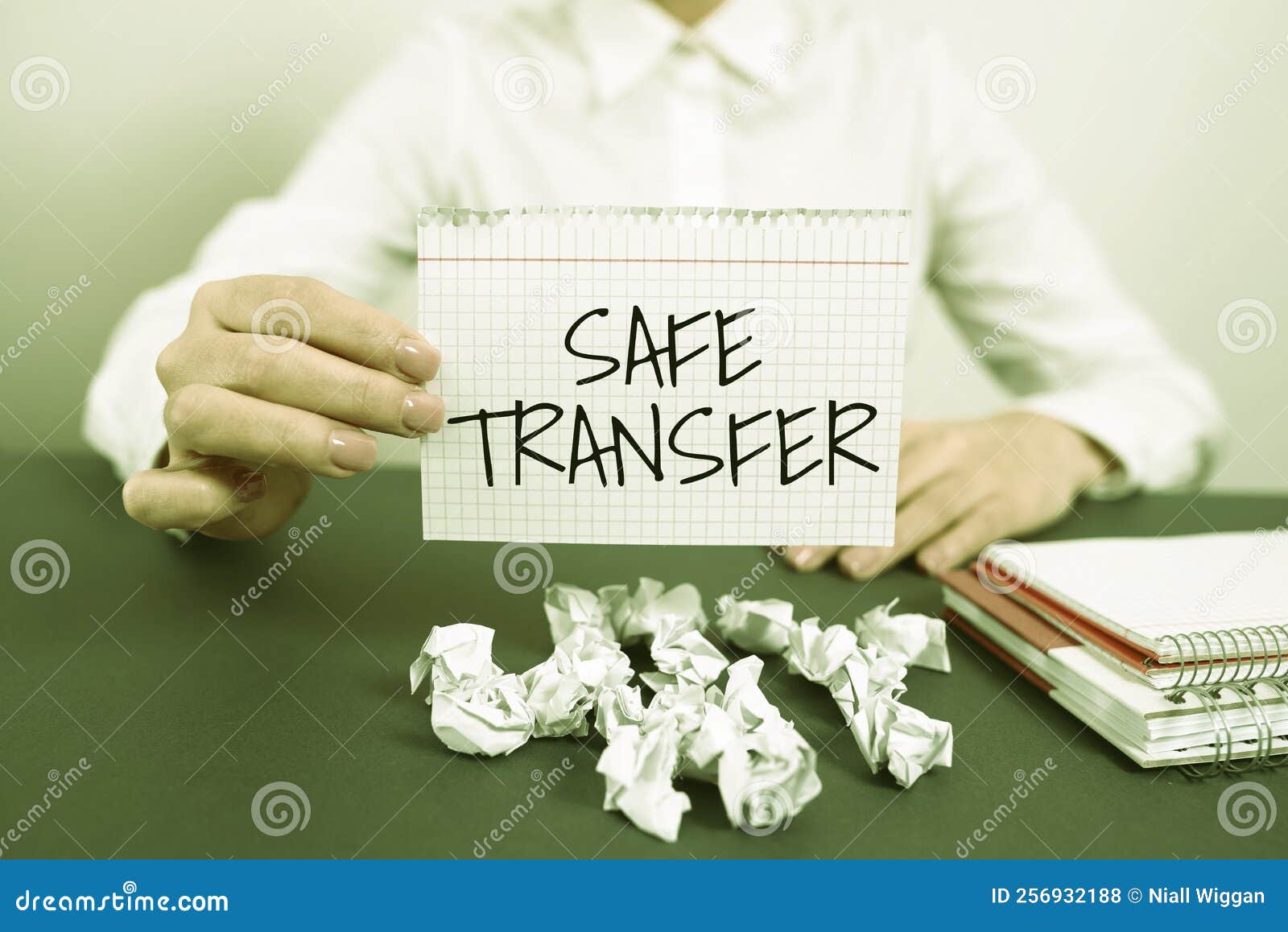 Writing Displaying Text Safe Transfer. Word for Wire Transfers ...