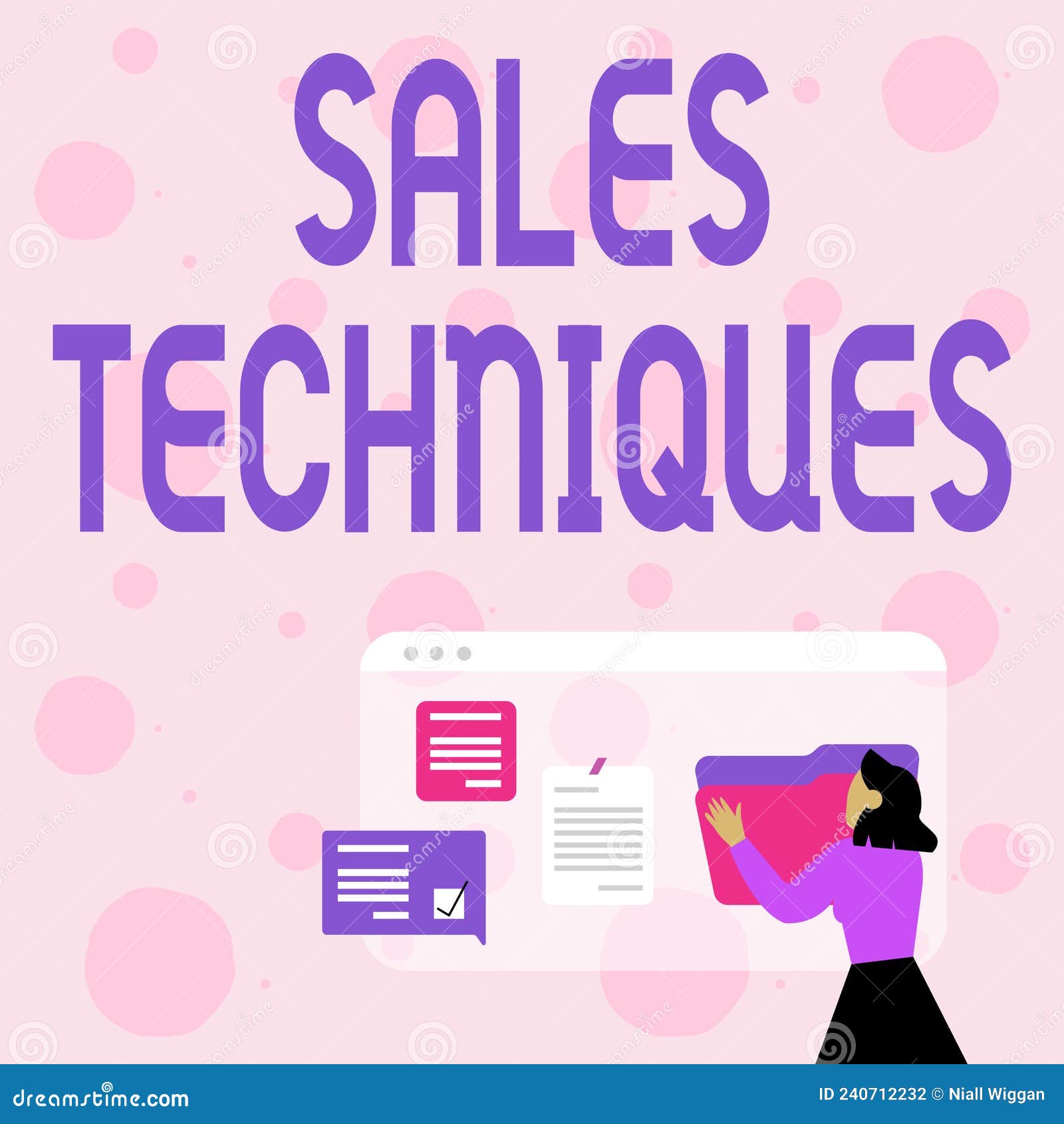 Handwriting Text Sales Techniques. Business Concept Methods that Sales ...