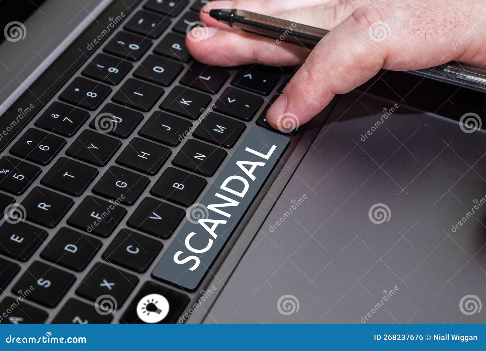 Writing Displaying Text Scandal. Word Written on an Action or Event ...