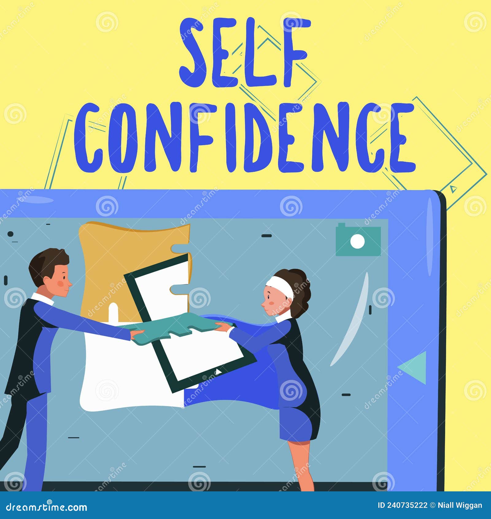Writing Displaying Text Self Confidence. Concept Meaning a Feeling of ...