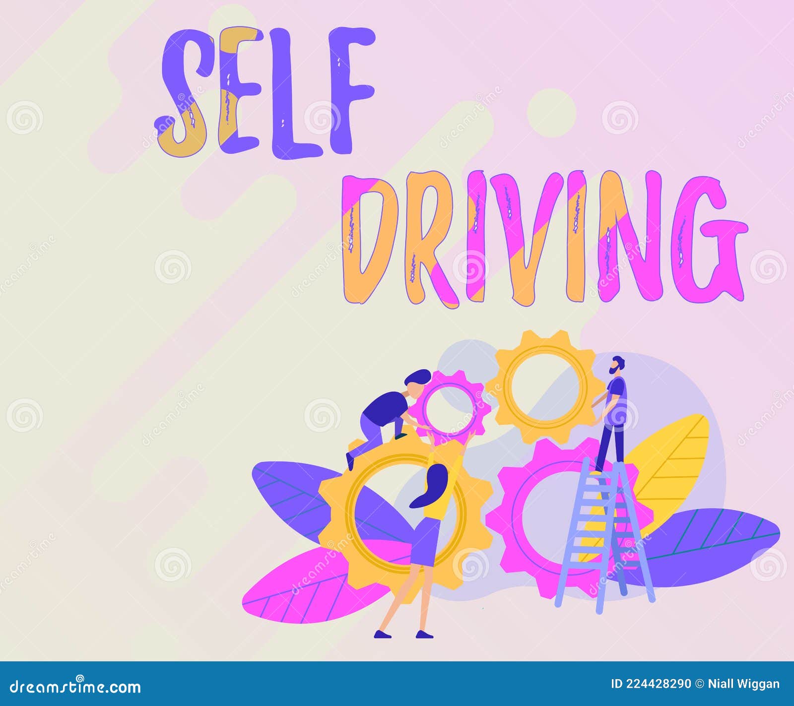 Sign Displaying Self Driving. Concept Meaning Autonomous Vehicle ... Sign Displaying Self Driving. Concept Meaning Autonomous Vehicle ...