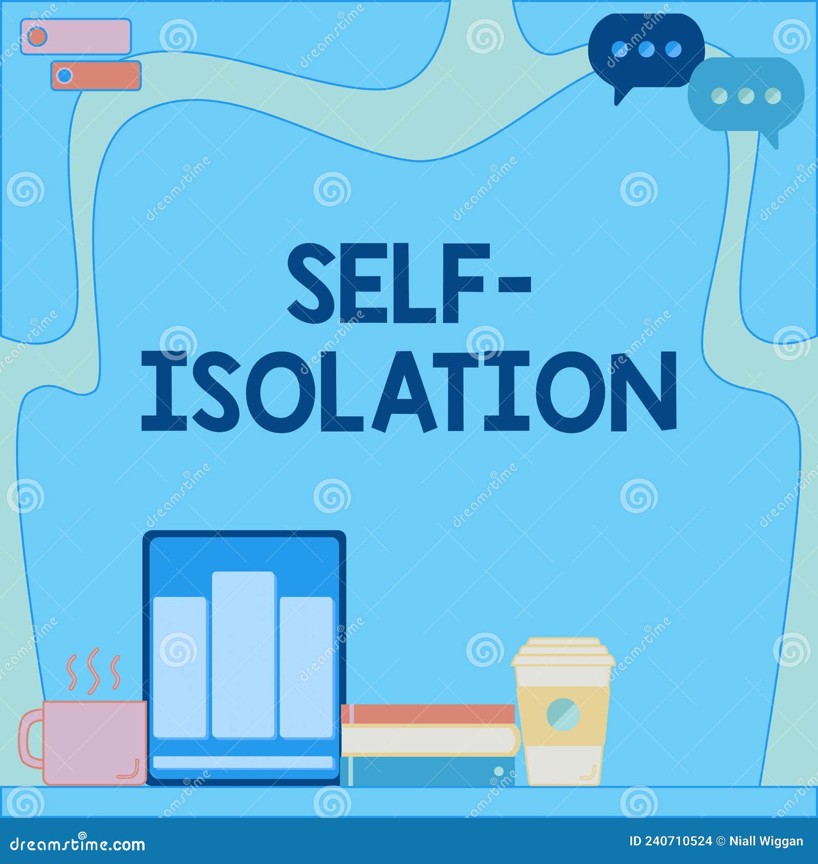Writing Displaying Text Self Isolation. Internet Concept Promoting ...