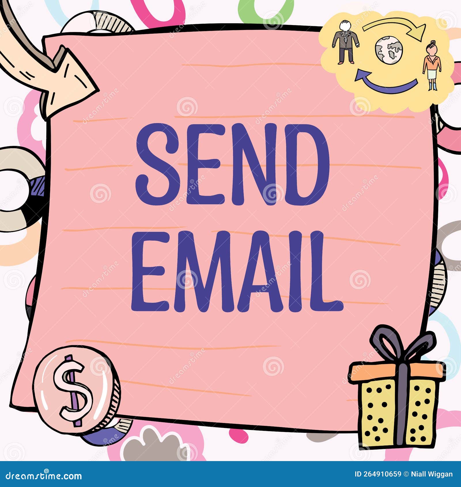 Writing Displaying Text Send Email. Business Showcase the System for Using Computers To Send ...