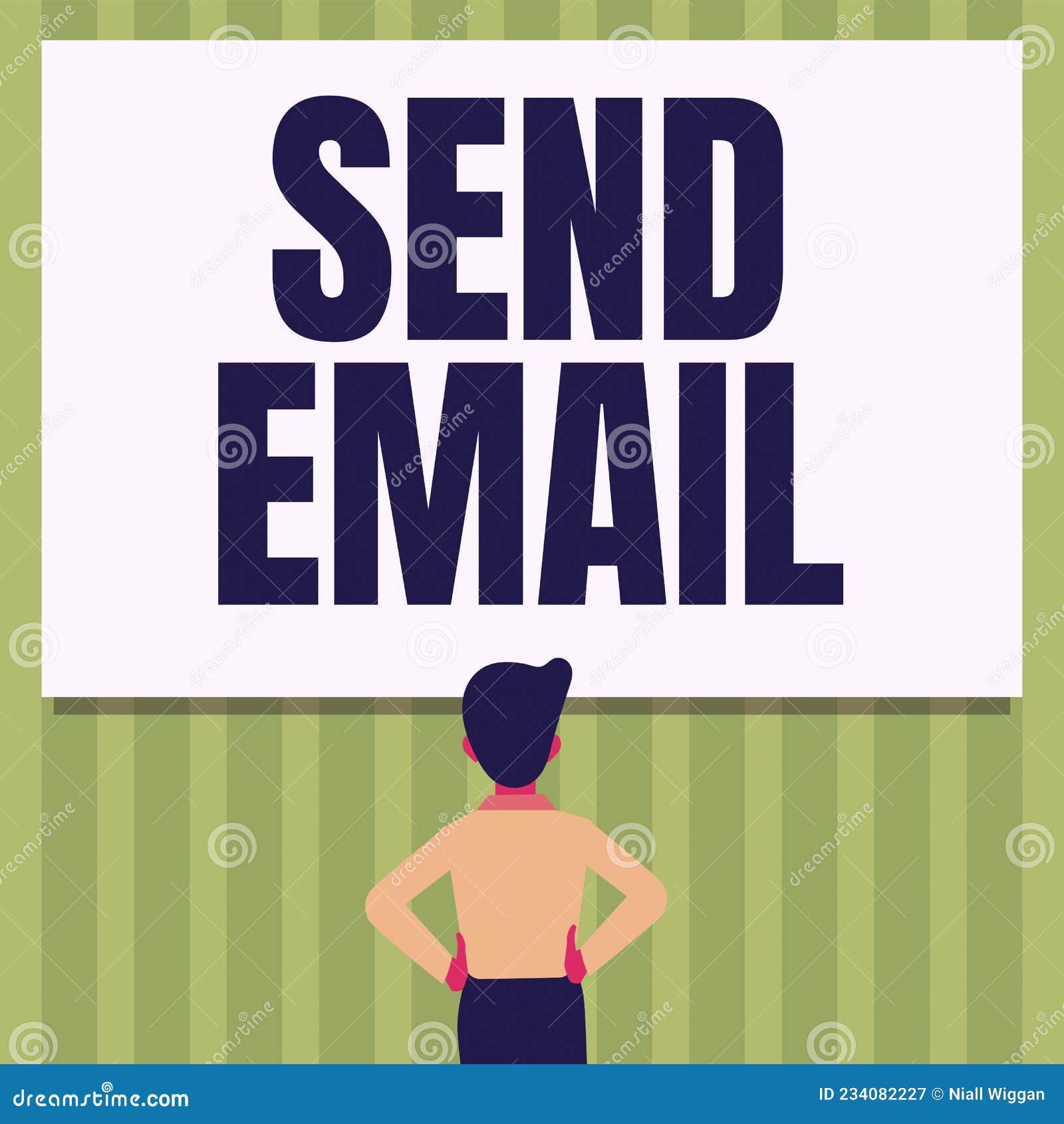 Writing Displaying Text Send Email. Internet Concept the System for Using Computers To Send ...