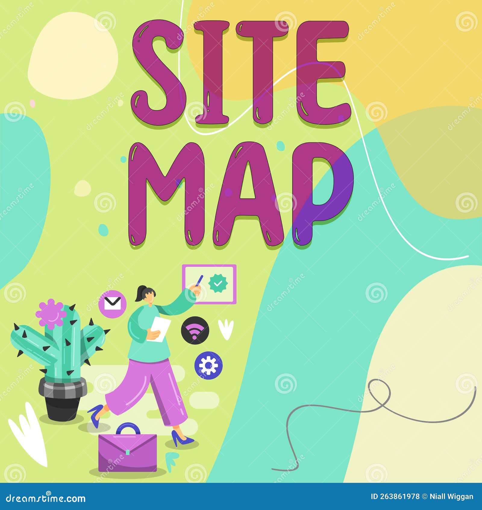 Writing Displaying Text Site Map. Word Written on Designed To Help Both ...