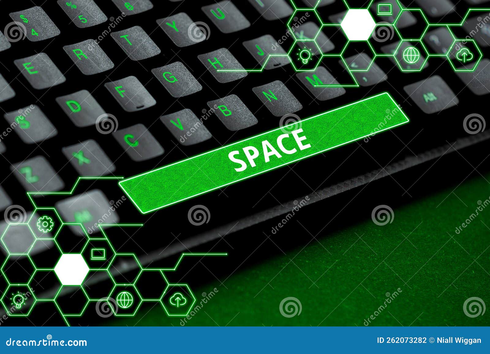 Handwriting Text Space. Word Written on Continuous Area or Expanse ...