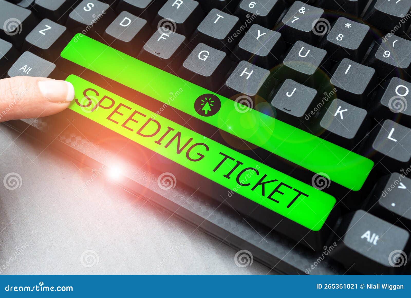 Writing Displaying Text Speeding Ticket. Concept Meaning Psychological ...
