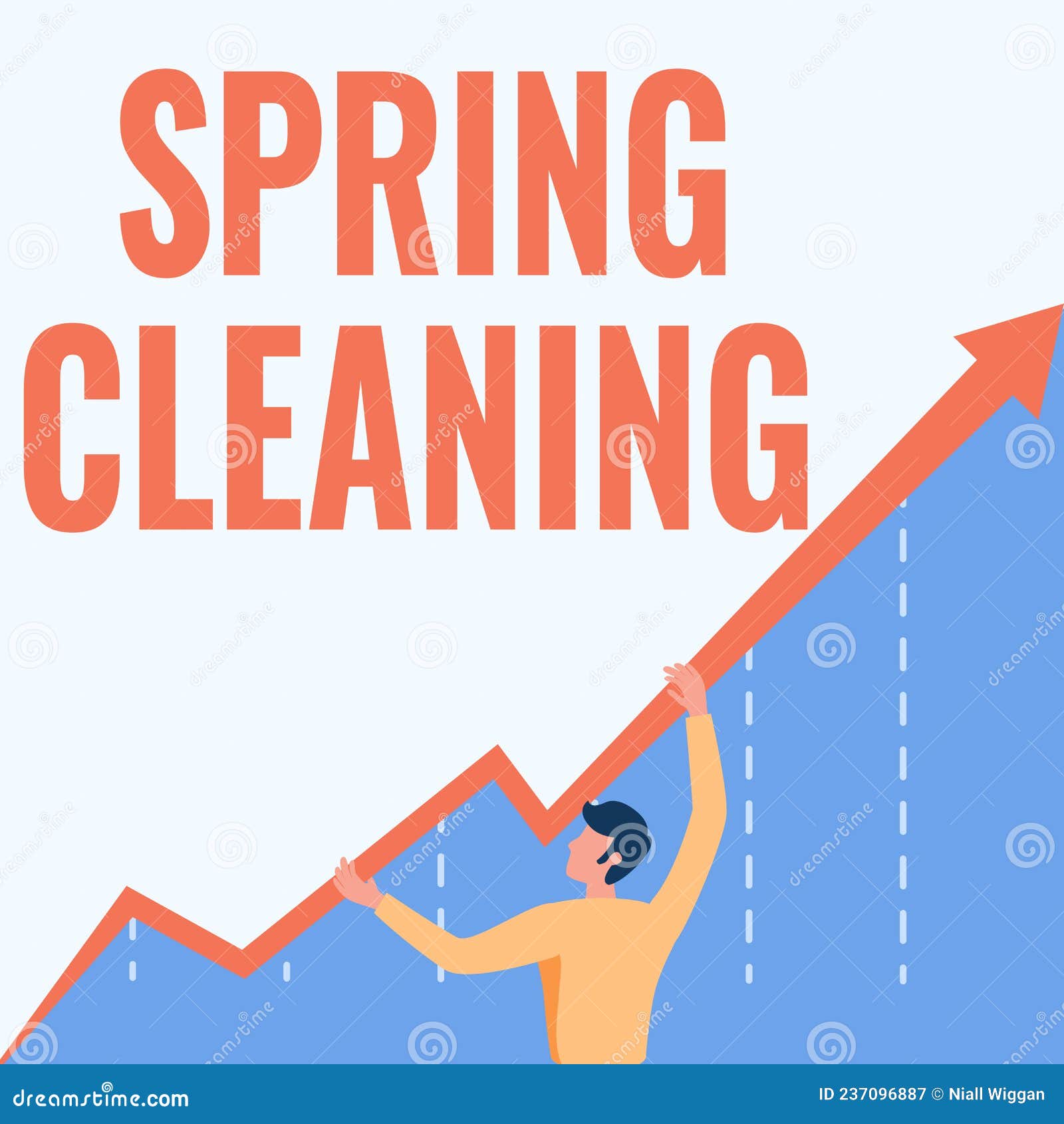 Writing Displaying Text Spring Cleaning. Word for Practice of ...