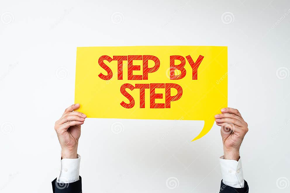 Handwriting Text Step by Step. Word for Slow Progress Road To Success ...