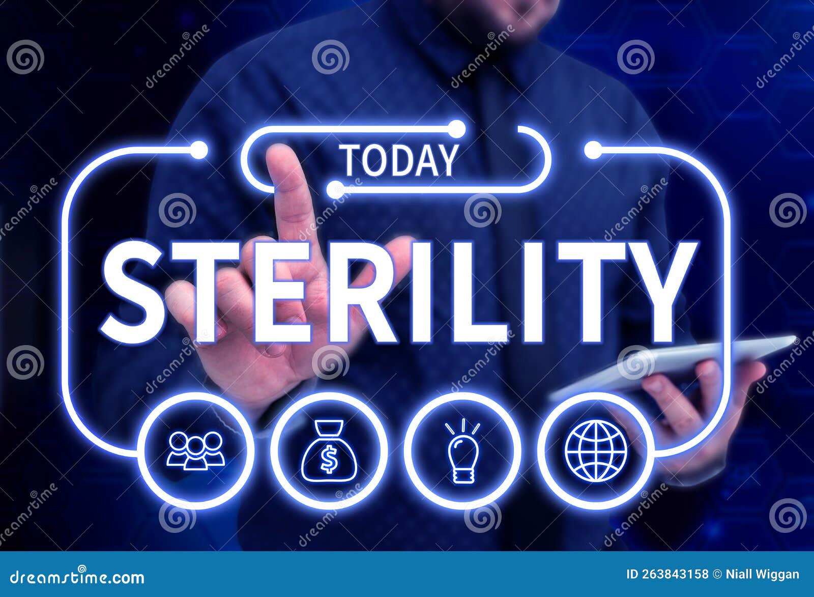 Writing Displaying Text Sterility. Word for a Condition of Being Free ...