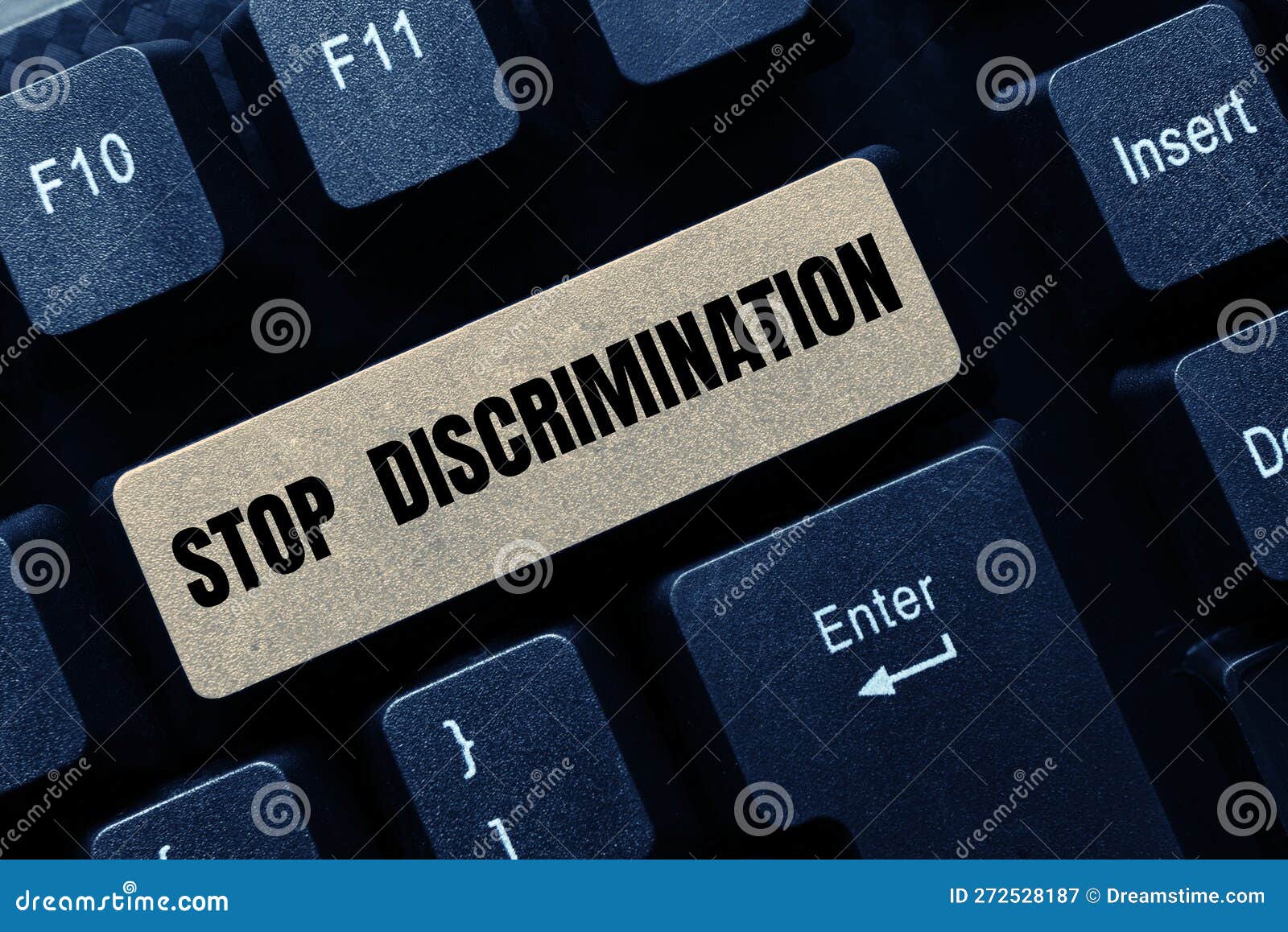 Writing Displaying Text Stop Discrimination. Business Approach Prevent ...