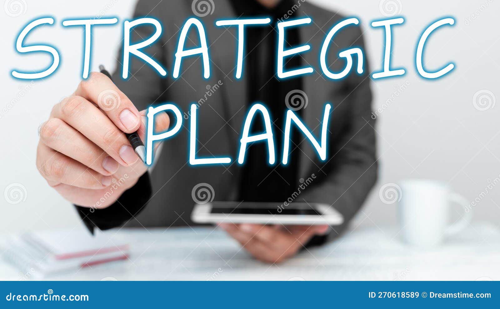 Hand Writing Sign Strategic Plan. Concept Meaning a Process of Defining ...