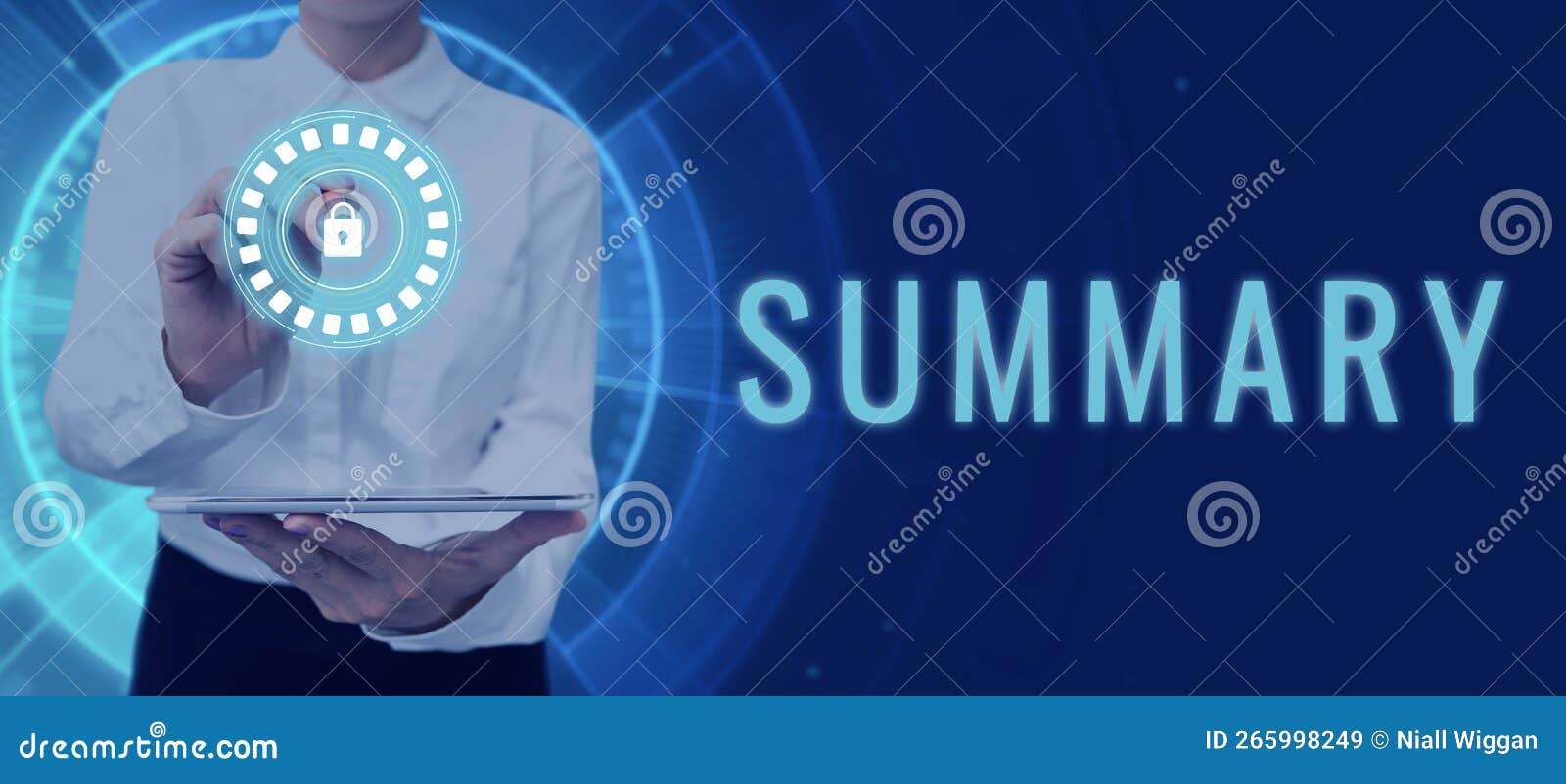 Writing Displaying Text Summary Business Overview Brief Statement Abstract Synopsis Concise