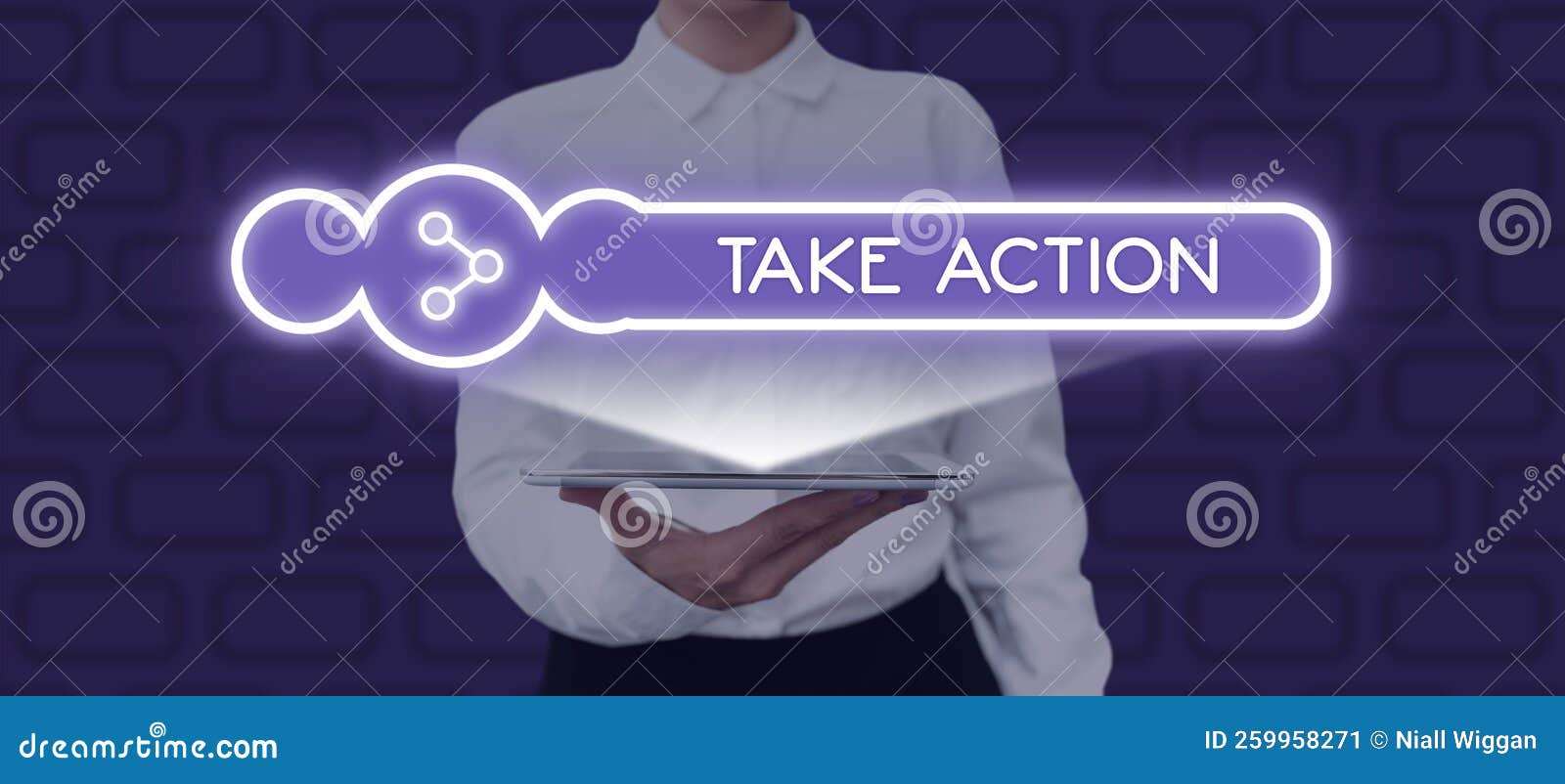 Inspiration Showing Sign Take Action. Business Idea Positive Act of ...