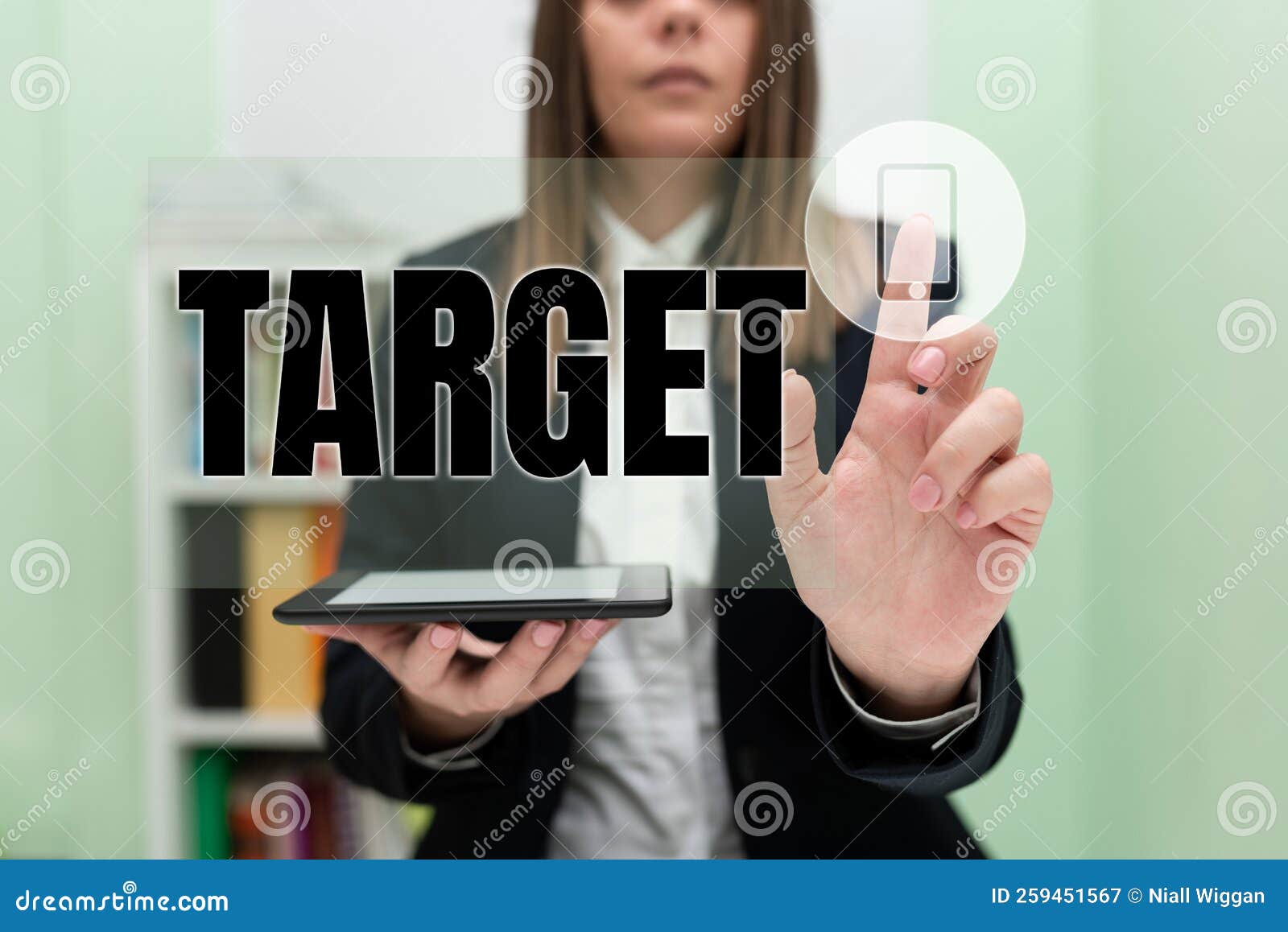 Writing Displaying Text Target. Word Written on Something at Which ...