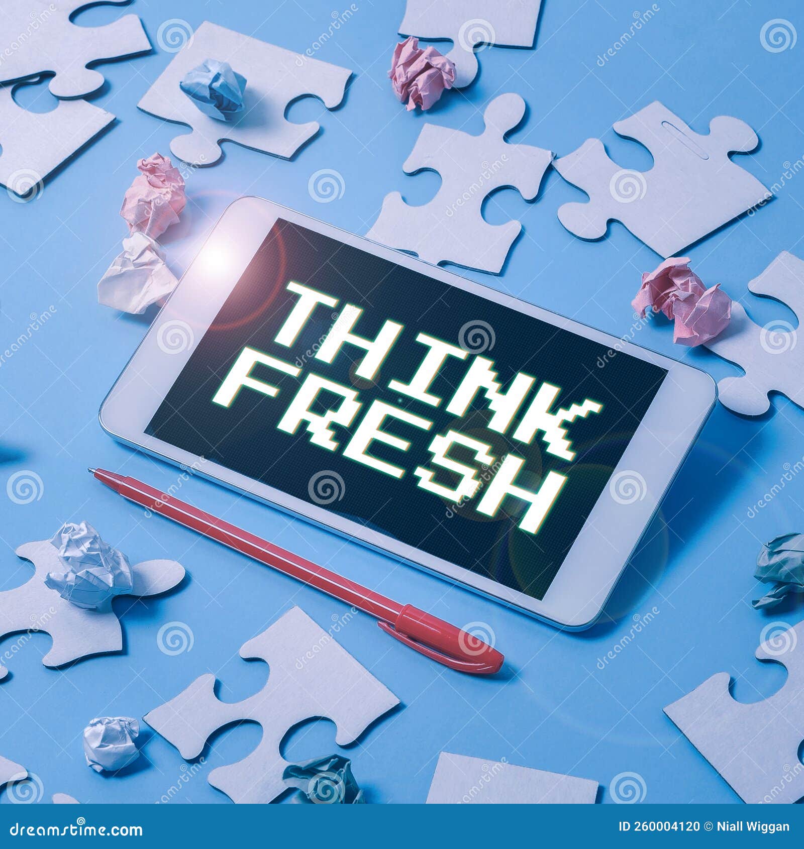 Hand Writing Sign Think Fresh. Word for a New Perspective of Thinking ...