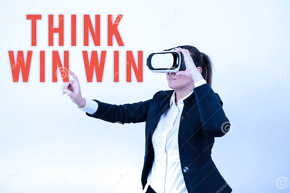 Text Showing Inspiration Think Win Win. Business Overview Request for ...