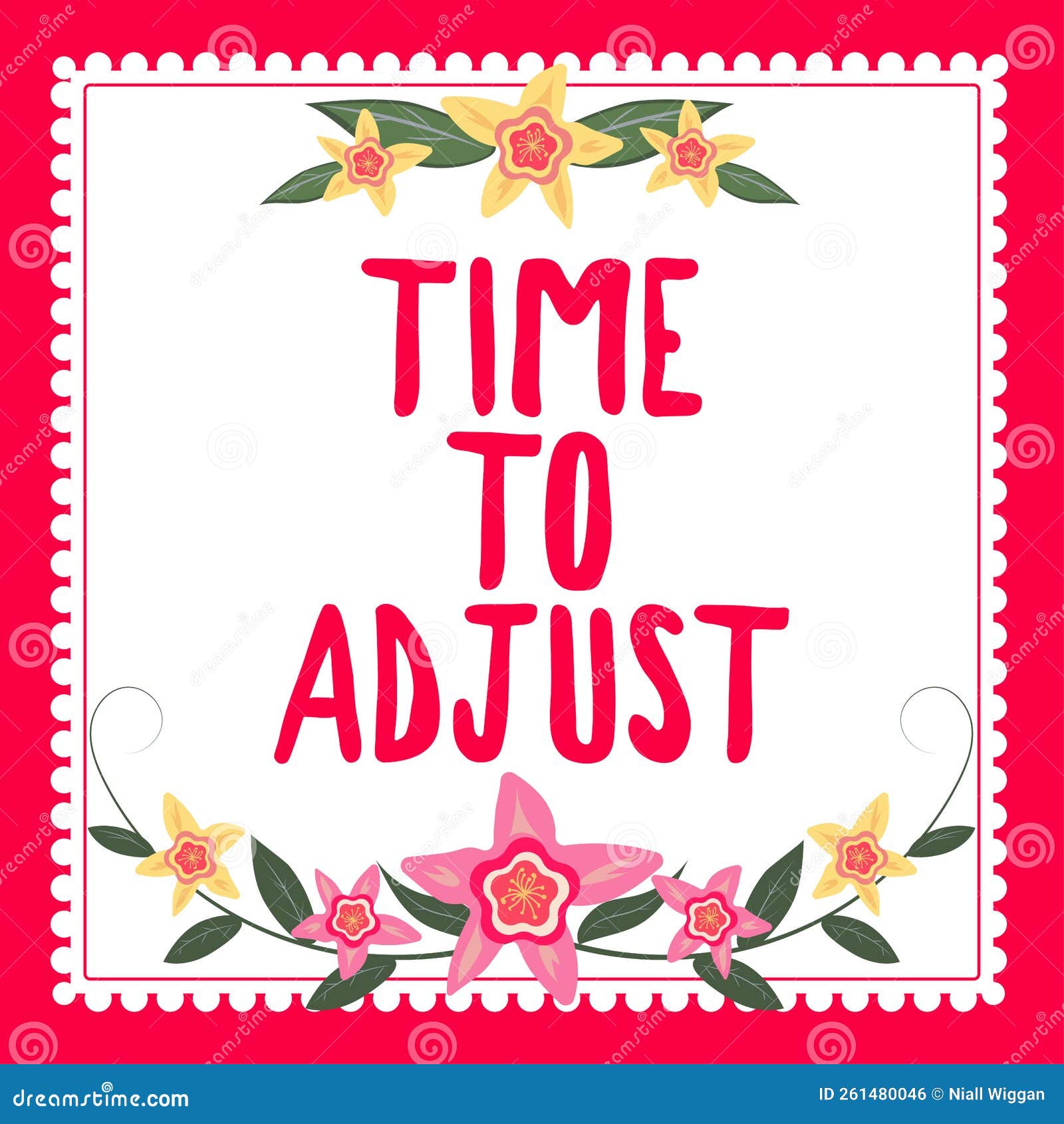 Hand Writing Sign Time To Adjust. Concept Meaning Making Necessary or ...