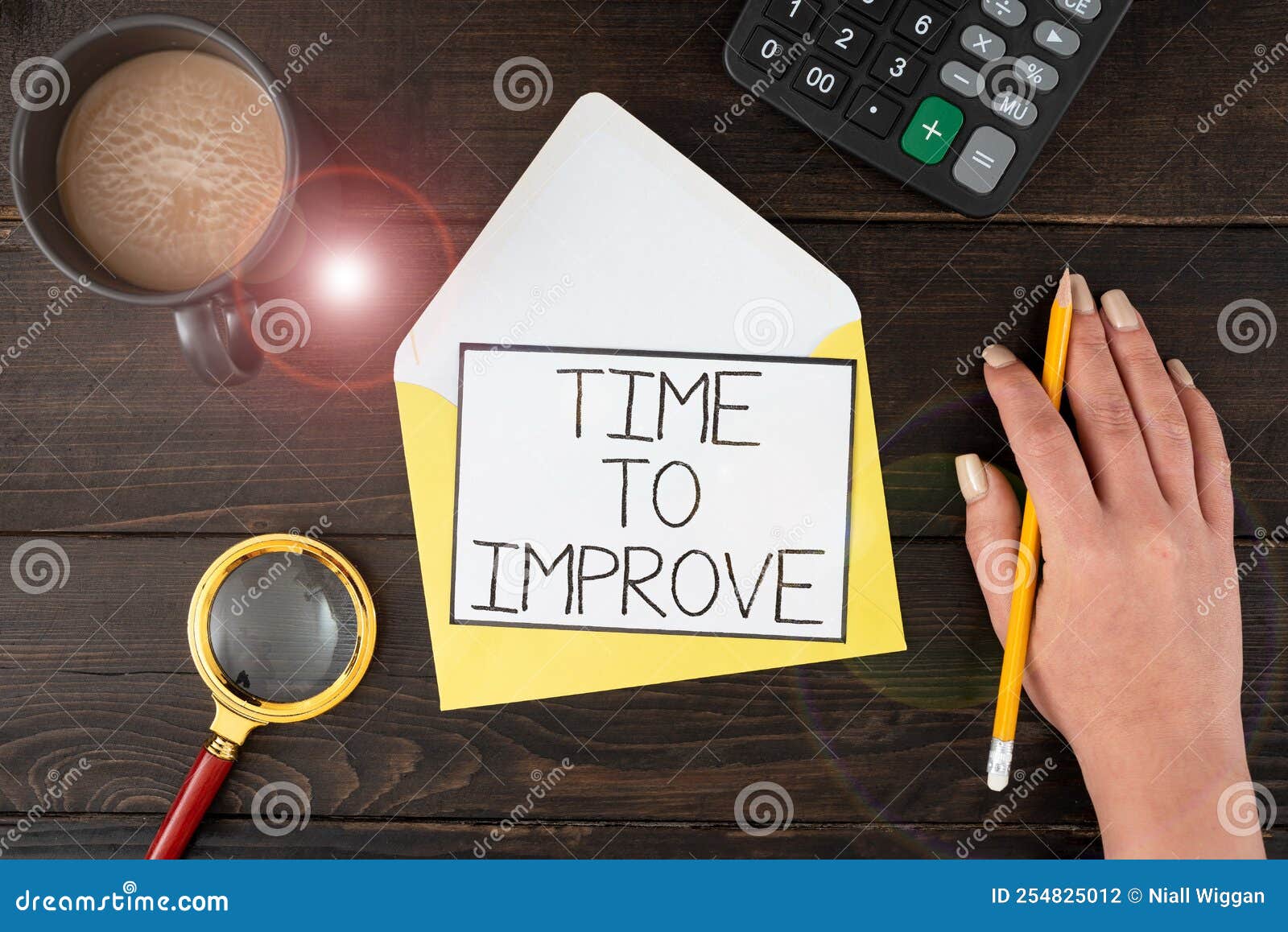 Writing Displaying Text Time To Improve. Concept Meaning Telling ...