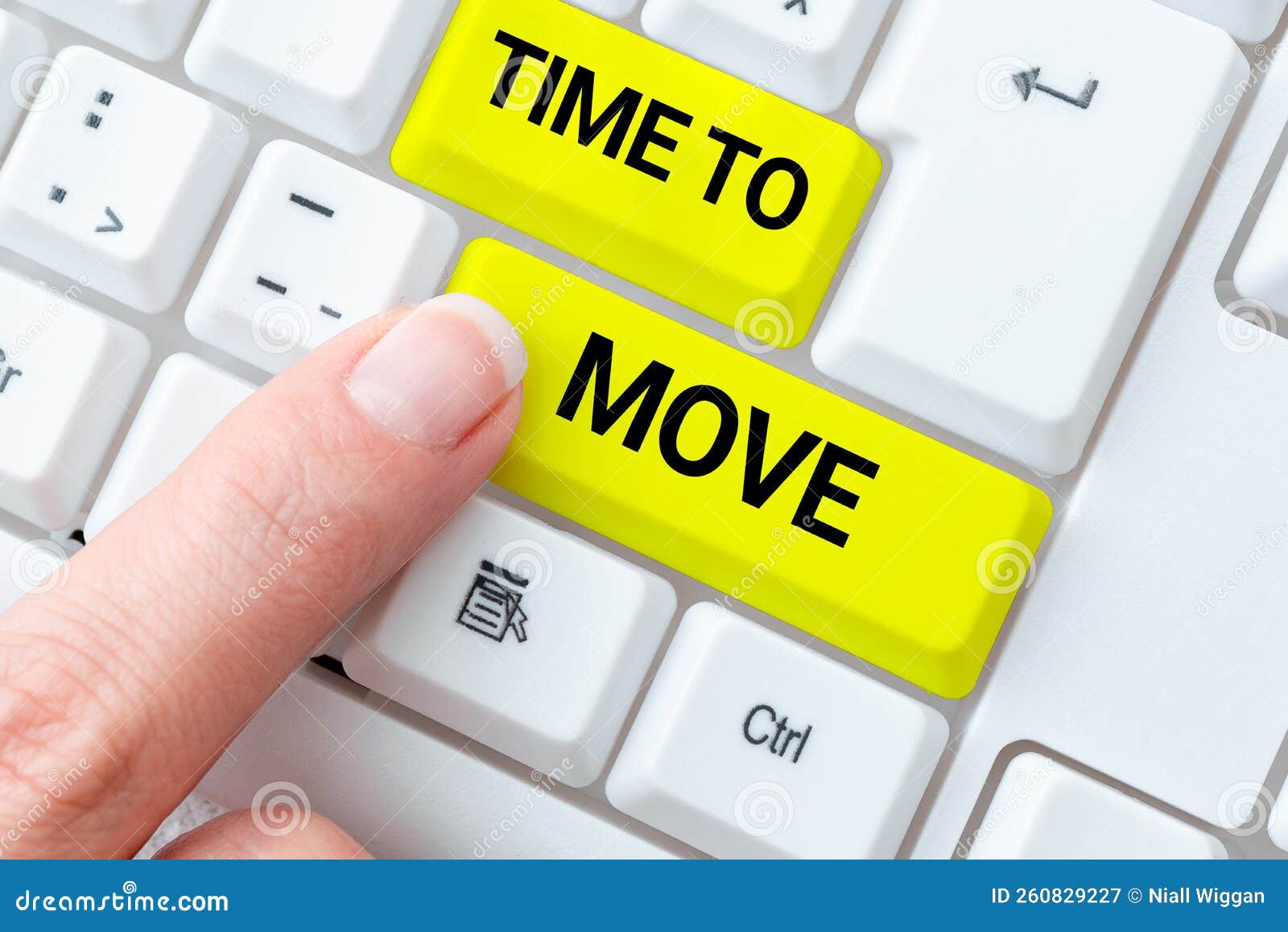 Writing Displaying Text Time To Move. Word Written on Extending the ...