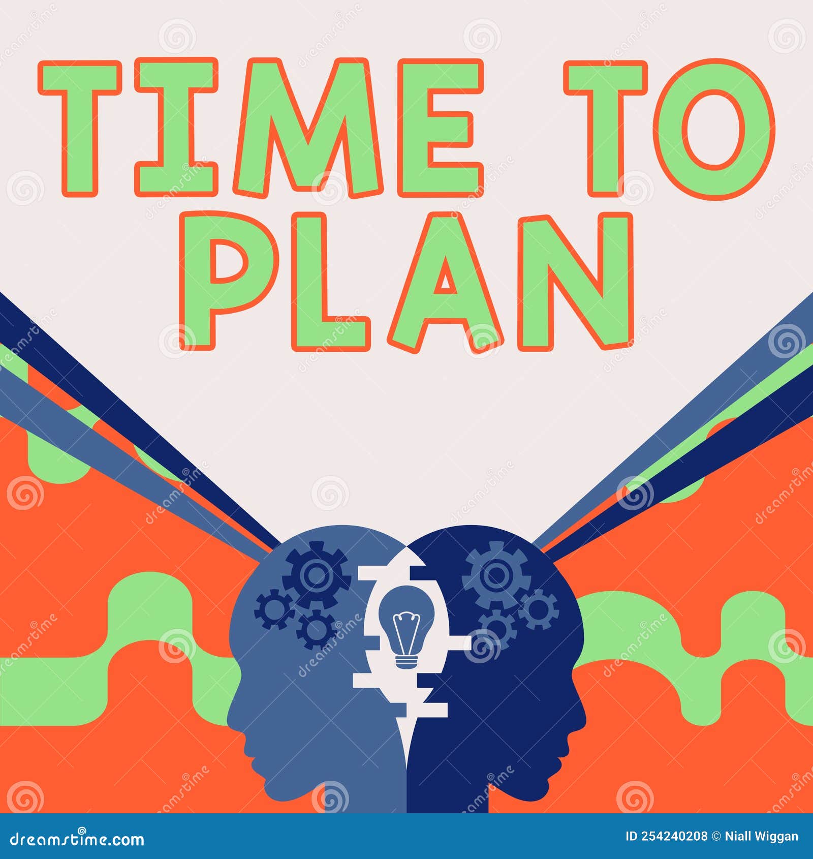 Writing Displaying Text Time To Plan. Concept Meaning Preparation of ...