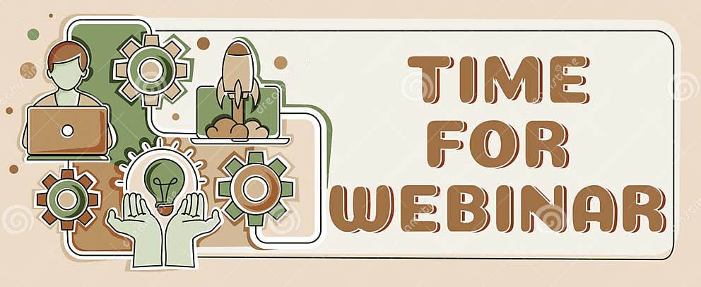 Writing Displaying Text Time for Webinar. Concept Meaning Elearning ...