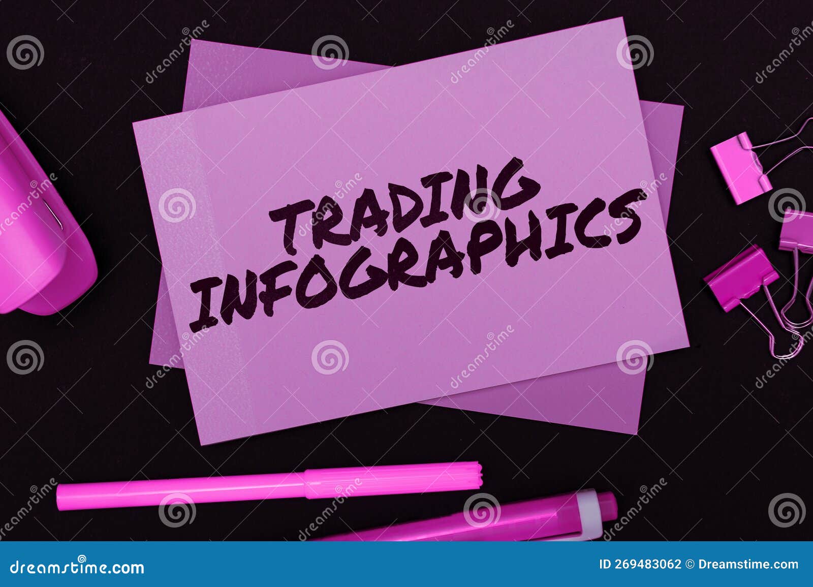 Writing Displaying Text Trading Infographics. Internet Concept Visual ...