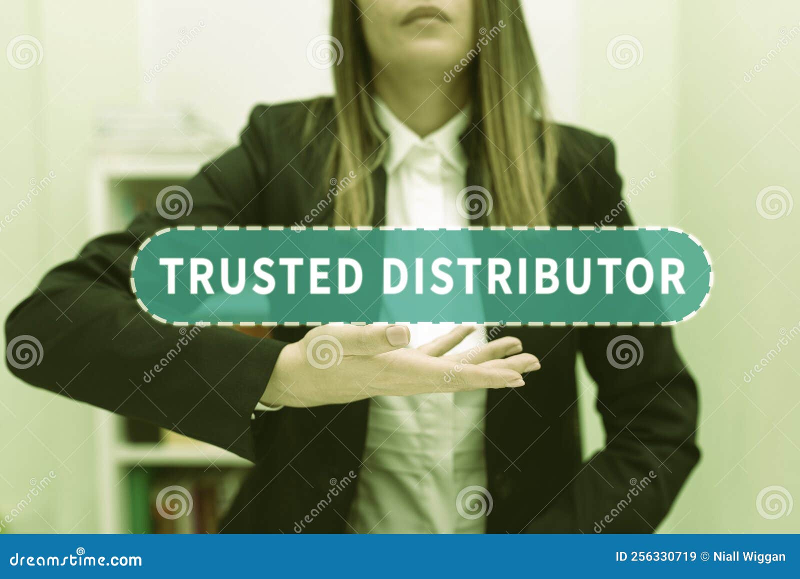 Writing Displaying Text Trusted Distributor. Internet Concept ...