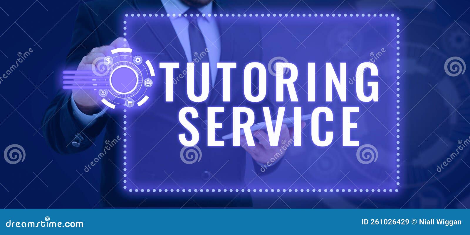 Writing Displaying Text Tutoring Service. Business Concept the Act of ...