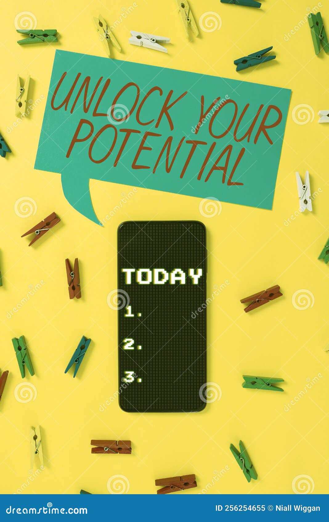 Writing Displaying Text Unlock Your Potential. Word for Maximize the ...