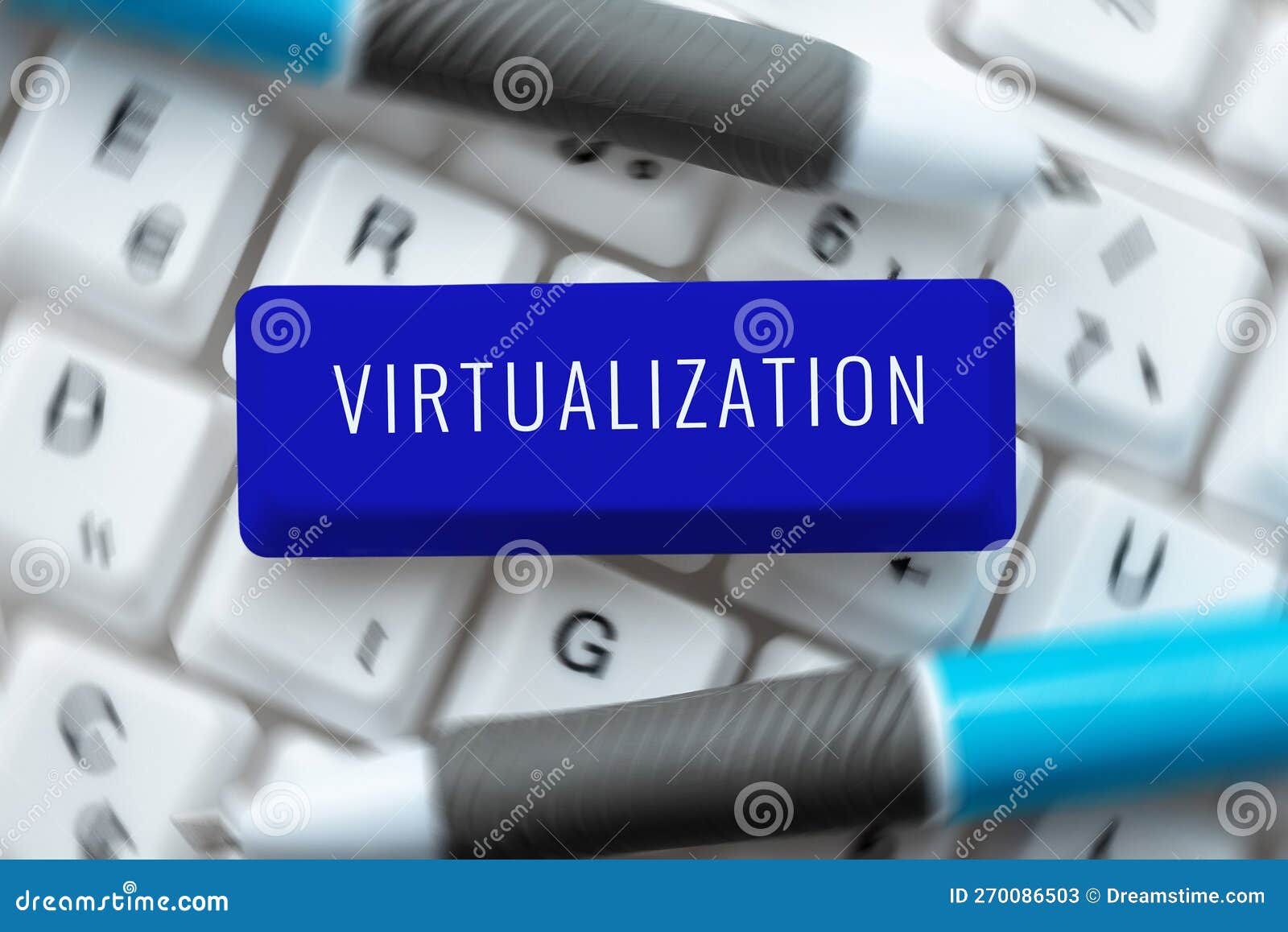 Writing Displaying Text Virtualization Concept Meaning Application Of Virtual Environment To