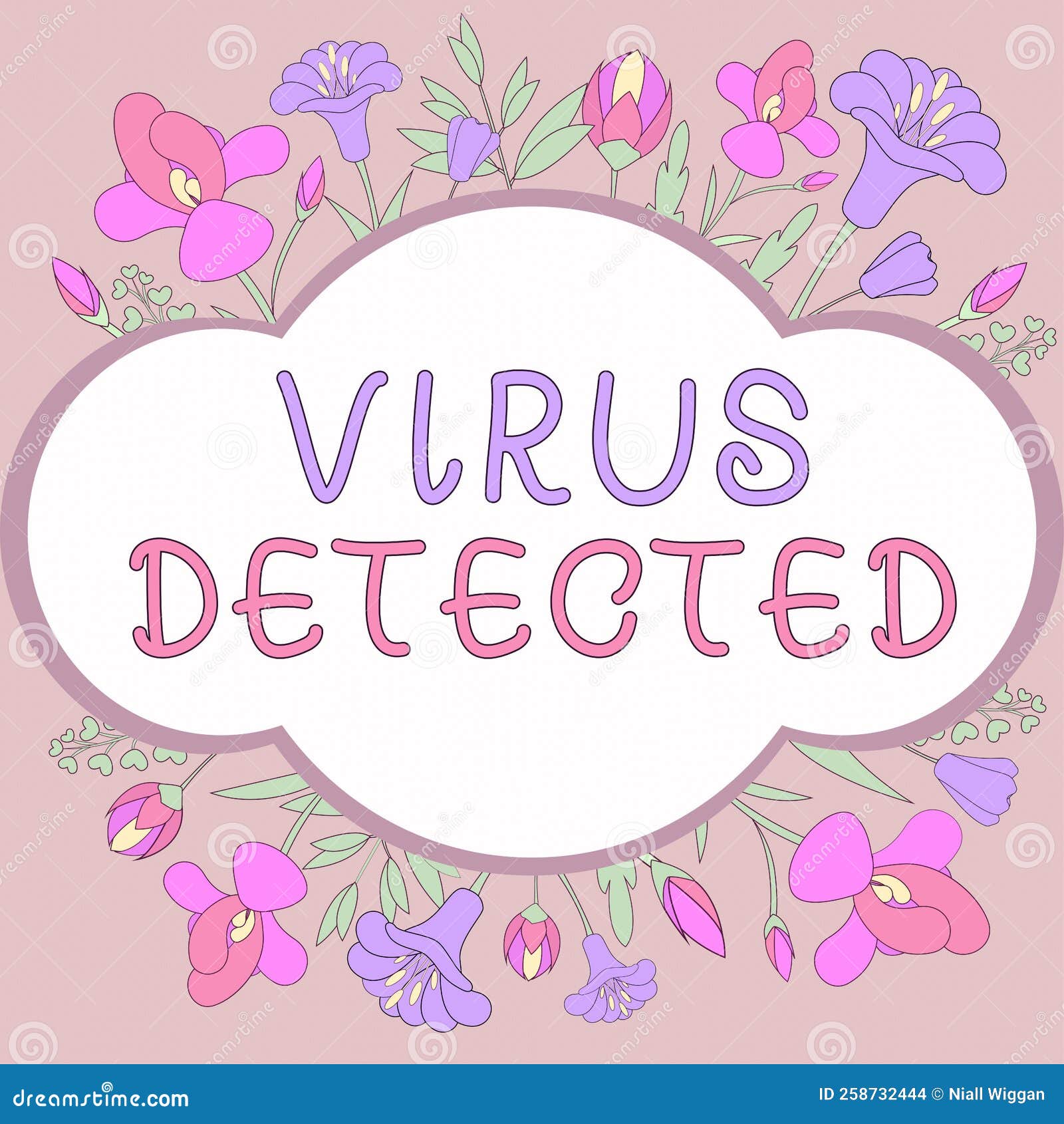 Writing Displaying Text Virus Detecteda Computer Program Used To Prevent And Remove Malware