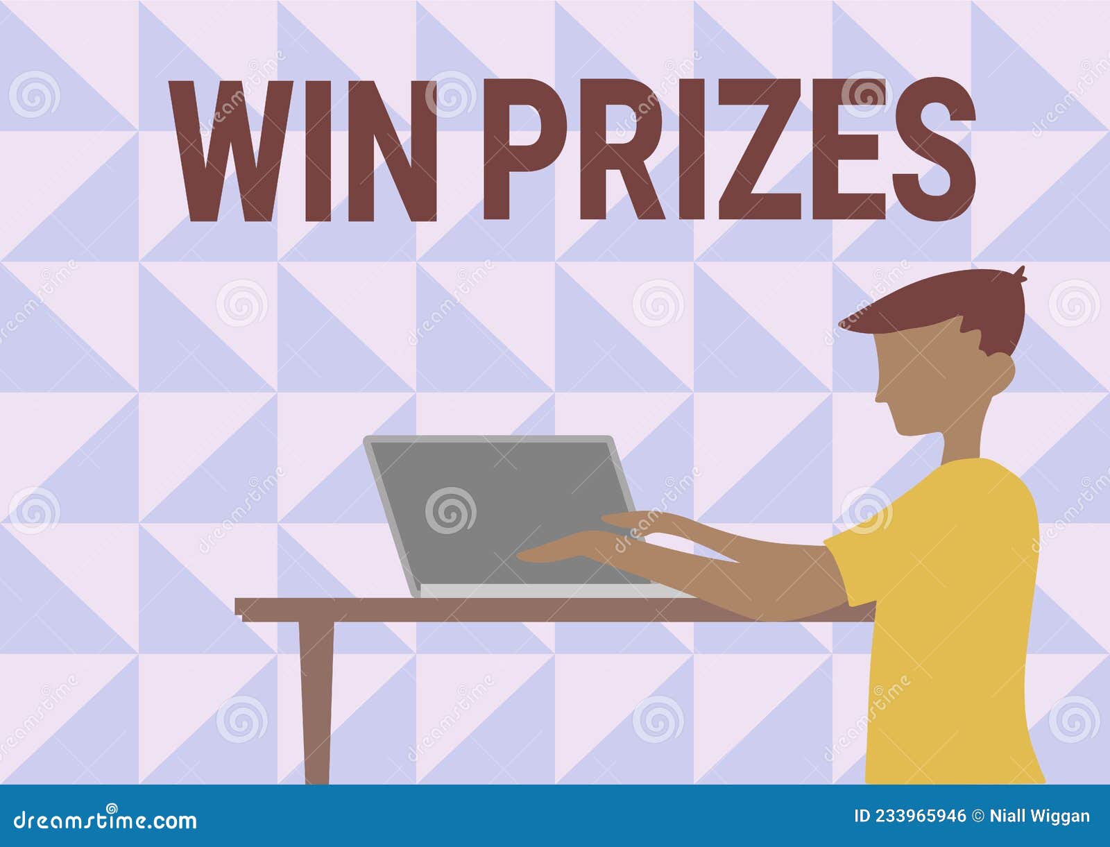 Writing Displaying Text Win Prizes. Word for Something Given for ...